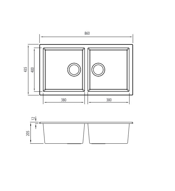 Oliveri Santorini Black Double Bowl Undermount Sink – Tuck Plumbing ...