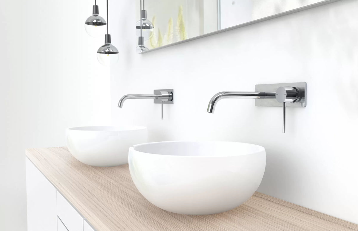 Phoenix Vivid Slimline Wall Mixer Set 180mm – Tuck Plumbing Fixtures