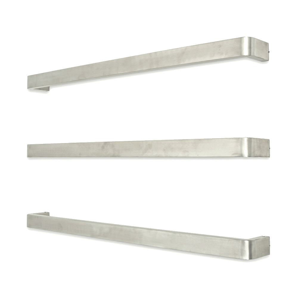 Radiant Single Square Bar With Rounded Ends 800mm Brushed Satin – Tuck ...