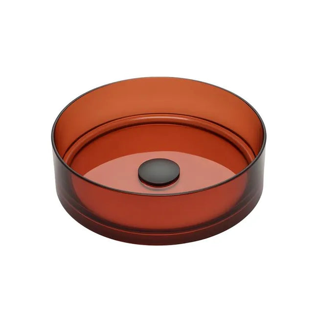 Wow Translucency Round Above Counter Basin Amber Brown – Tuck Plumbing ...