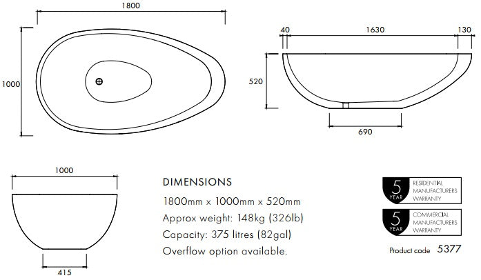 Apaiser Reflection Freestanding Bath – Tuck Plumbing Fixtures