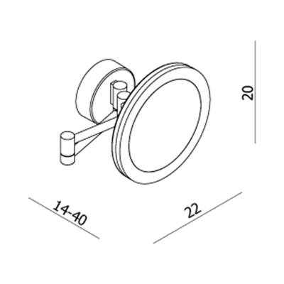 LED Magnifying Mirror Wall Mounted Pivoting – Tuck Plumbing Fixtures