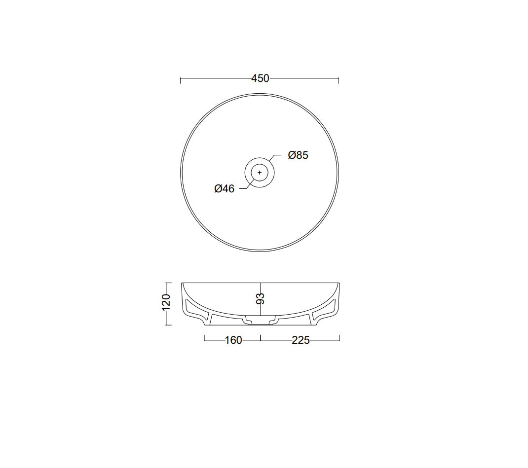 Studio Bagno Form Circle Above Counter Basin – Tuck Plumbing Fixtures