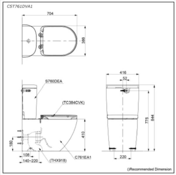 Toto Basic Plus Toilet with S7 Remote Washlet – Tuck Plumbing Fixtures