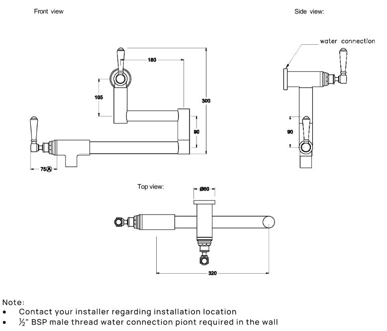 Brodware Winslow Pot Filler – Tuck Plumbing Fixtures
