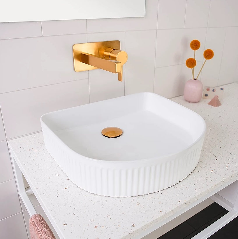 Fienza Eleanor Arch Fluted Above Counter Basin – Tuck Plumbing Fixtures