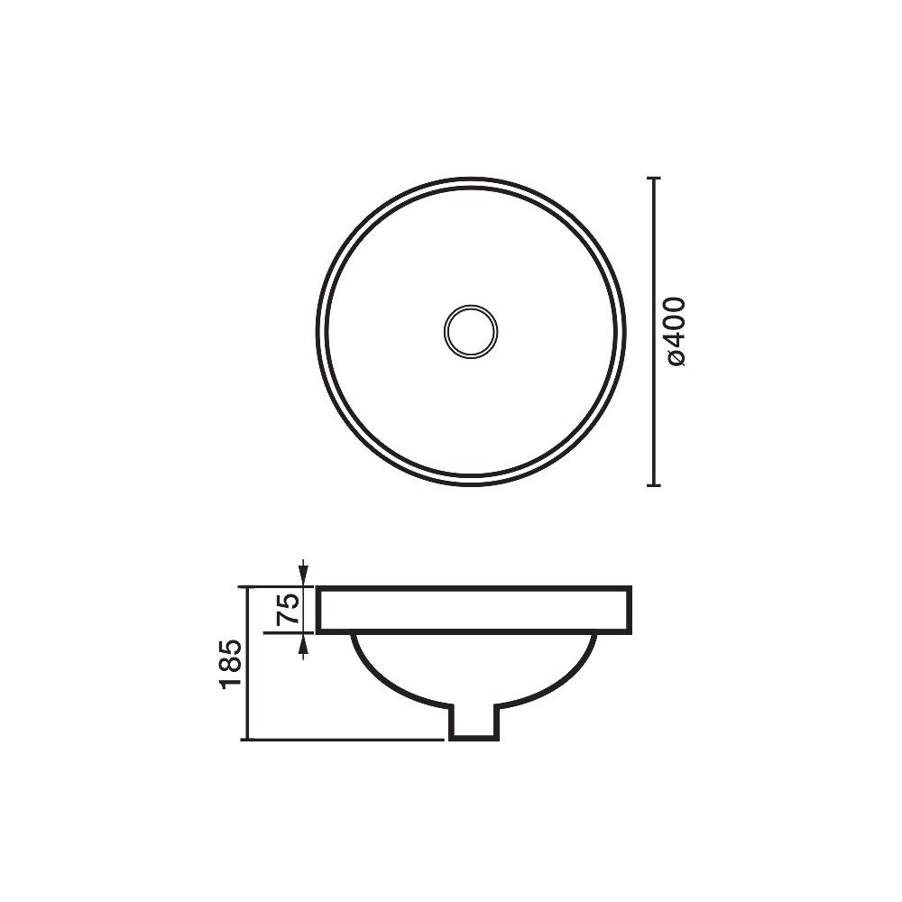 Streamline Plaza 400 Inset Basin – Tuck Plumbing Fixtures