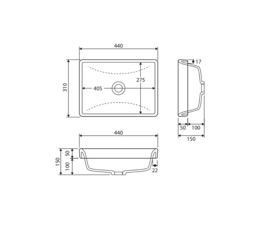 Fienza Sarah Semi Inset Basin – Tuck Plumbing Fixtures