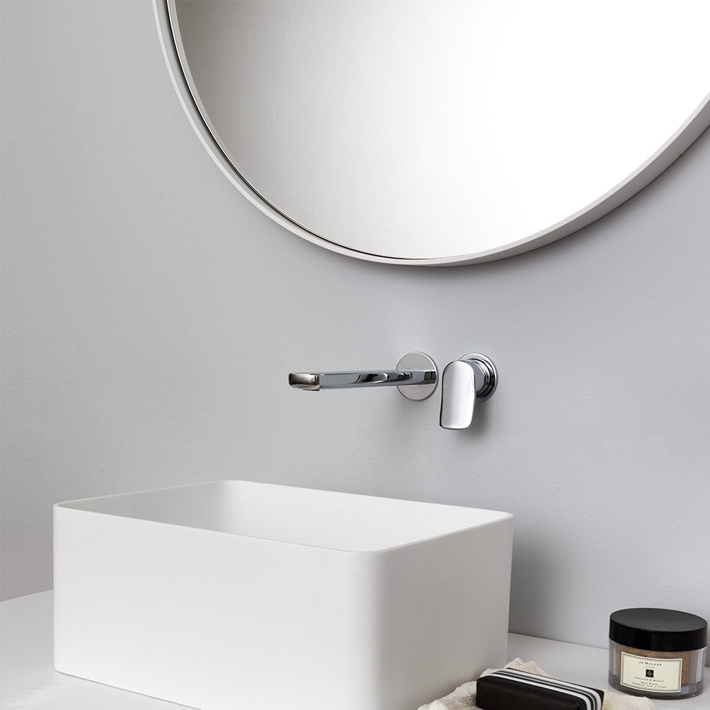 Zucchetti Brim Wall Basin Mixer 180mm Spout – Tuck Plumbing Fixtures